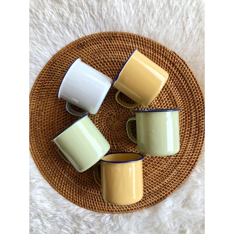 Jual Gelas Enamel Estetik/Gelas Jadul | Shopee Indonesia