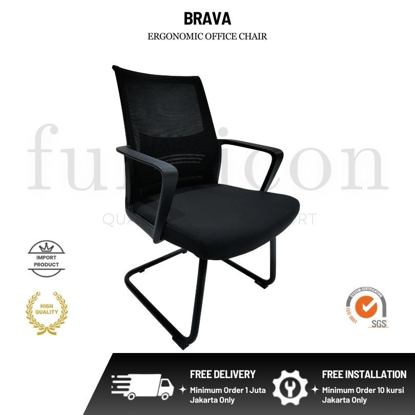 Jual Kursi Kantor Furnicon Brava Black / Kursi Kerja Work Office Chair ...