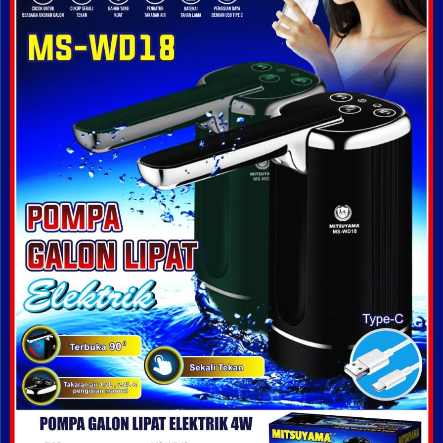 Jual Pompa Galon Lipat MITSUYAMA / Dispenser Air Elektrik Lipat ...