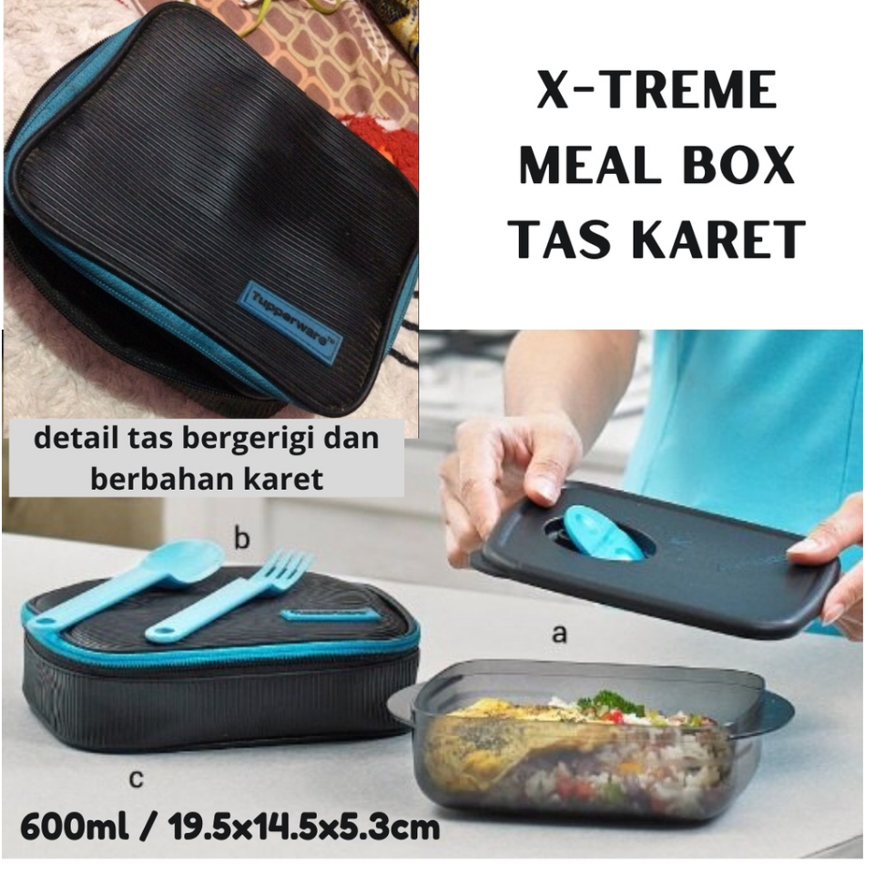 Jual BYO abu tupperware tempat makan ori / Xtreme meal box hitam TUPPY ...