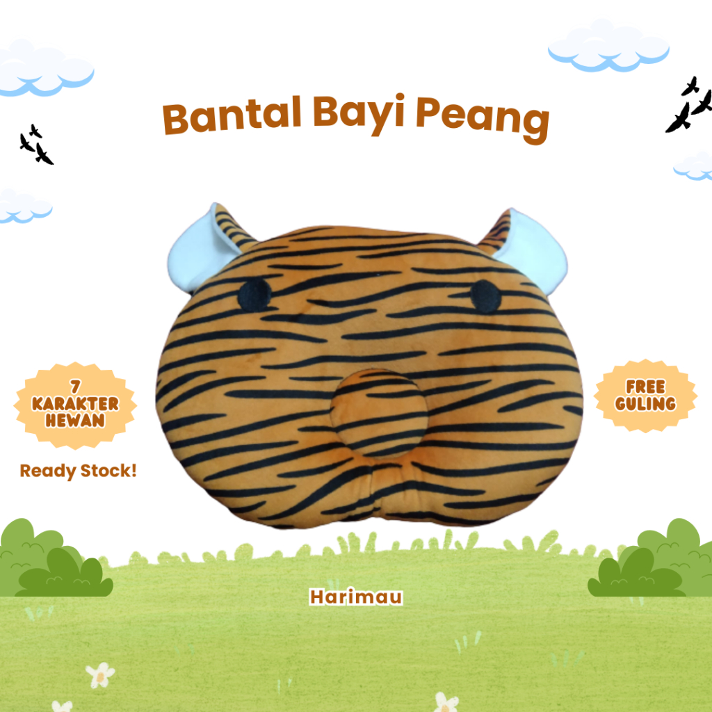 Jual Bantal Bayi Peang/Peyang Karakter Hewan Tiger Free Guling | Shopee ...