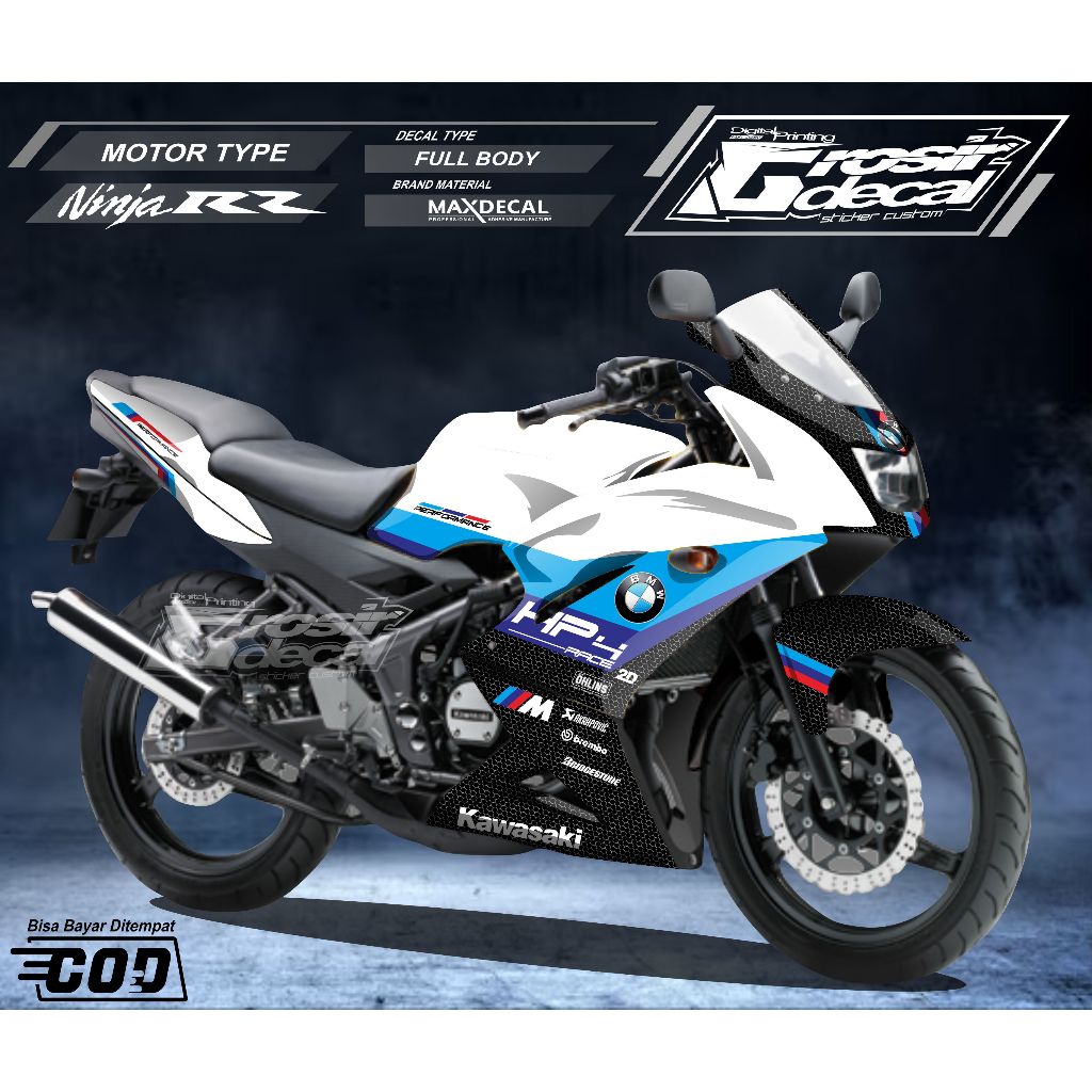 Jual Decal Sticker Ninja 150 RR New Fullbody Sticker Ninja 150 RR New ...