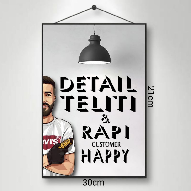 Jual POSTER KATA"EDUKASI BARBER ART PAPER 21X30 LAMINASI GLOSSY | Shopee Indonesia