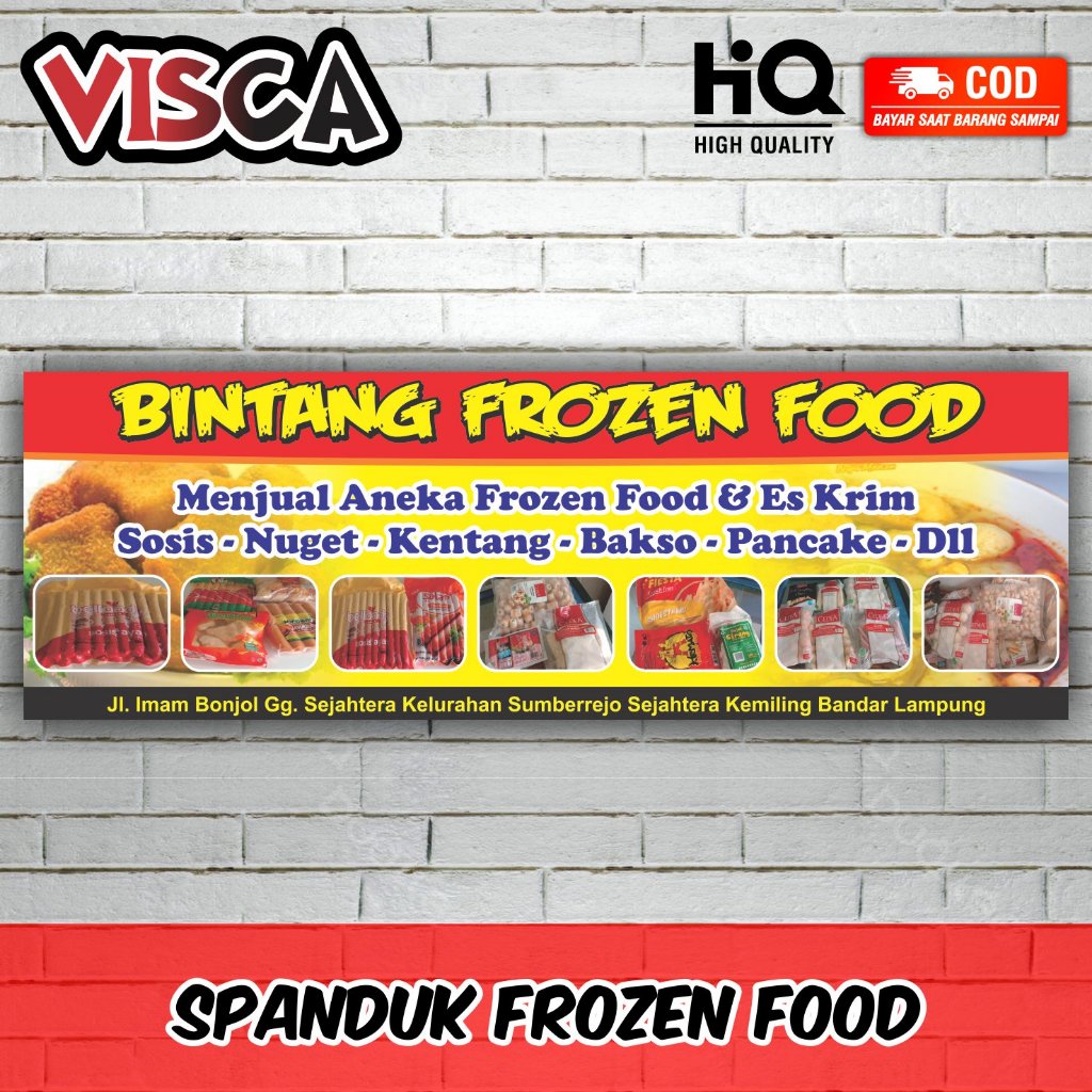 Jual Cetak Spanduk Banner Frozen Food | Shopee Indonesia