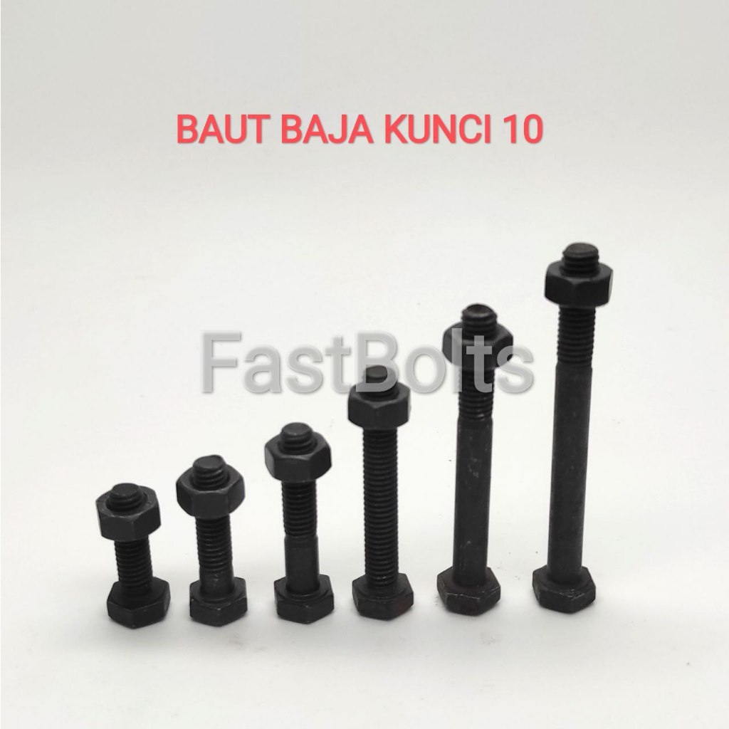 Jual BAUT DAN MUR Baja 10 M6 PANJANG 1-10CM | Shopee Indonesia