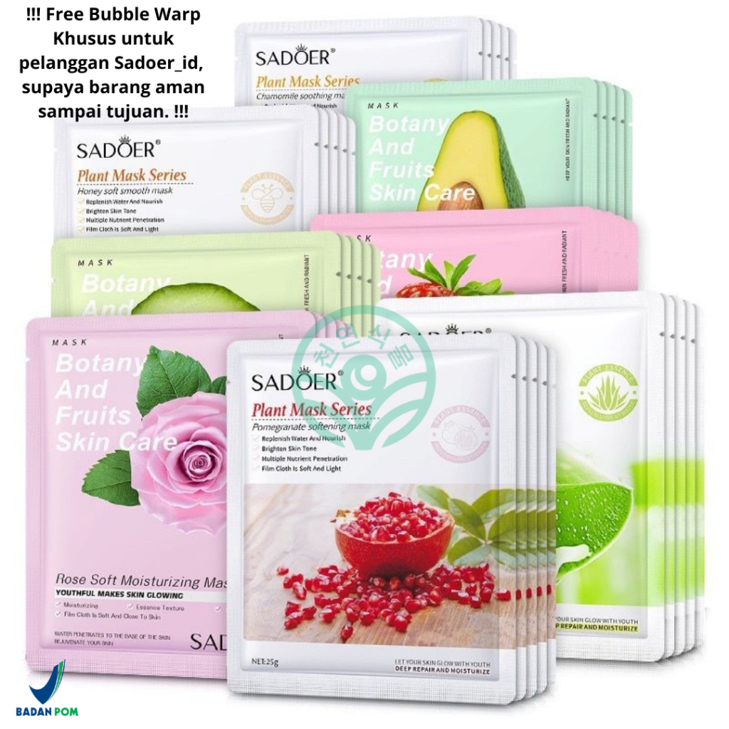 Jual Sadoer nature series sheet mask Free Ongkir Muka SERIES Kecantikan ...