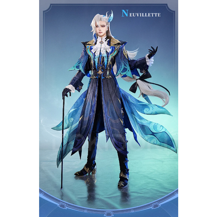 Jual Neuvillette Cosplay Costume Game Genshin Impact Cosplay 【S-2XL ...