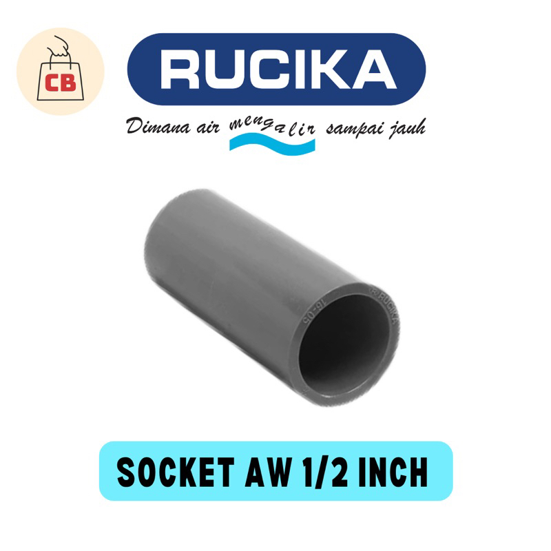 Jual RUCIKA Sok/ Socket / Sok Lurus Fitting Pipa PVC 1/2 Inch | Shopee ...