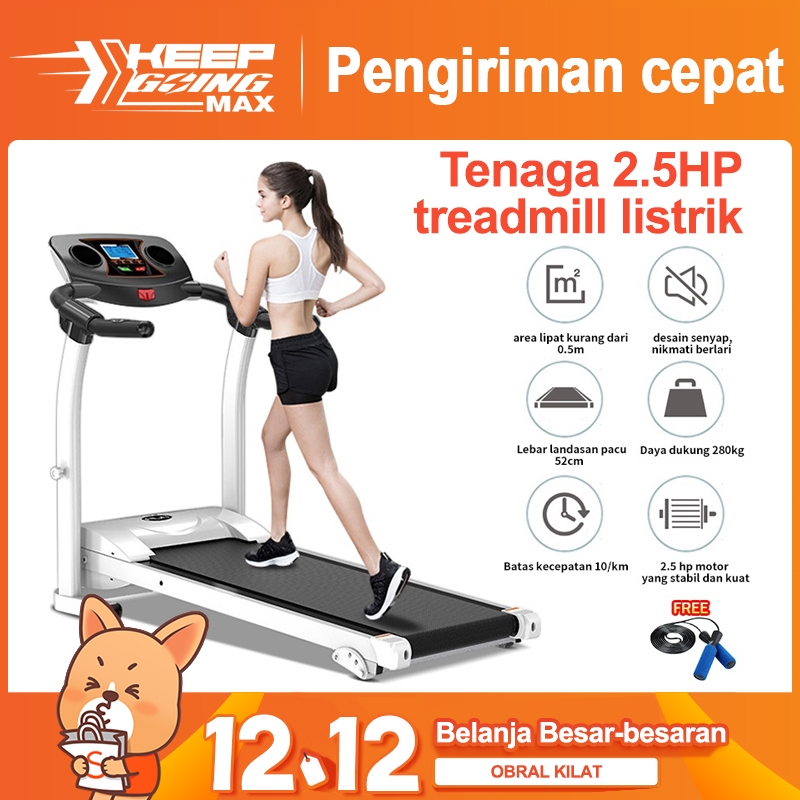 Jual Keep Going Max -Treadmill Elektrik Tredmil Listrik 2.5 HP Mesin Alat Lari Olahraga Gym ...