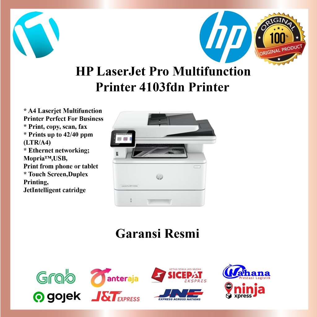 Jual Printer HP LaserJet Pro MFP 4103fdn Printer (2Z628A) | Shopee Indonesia