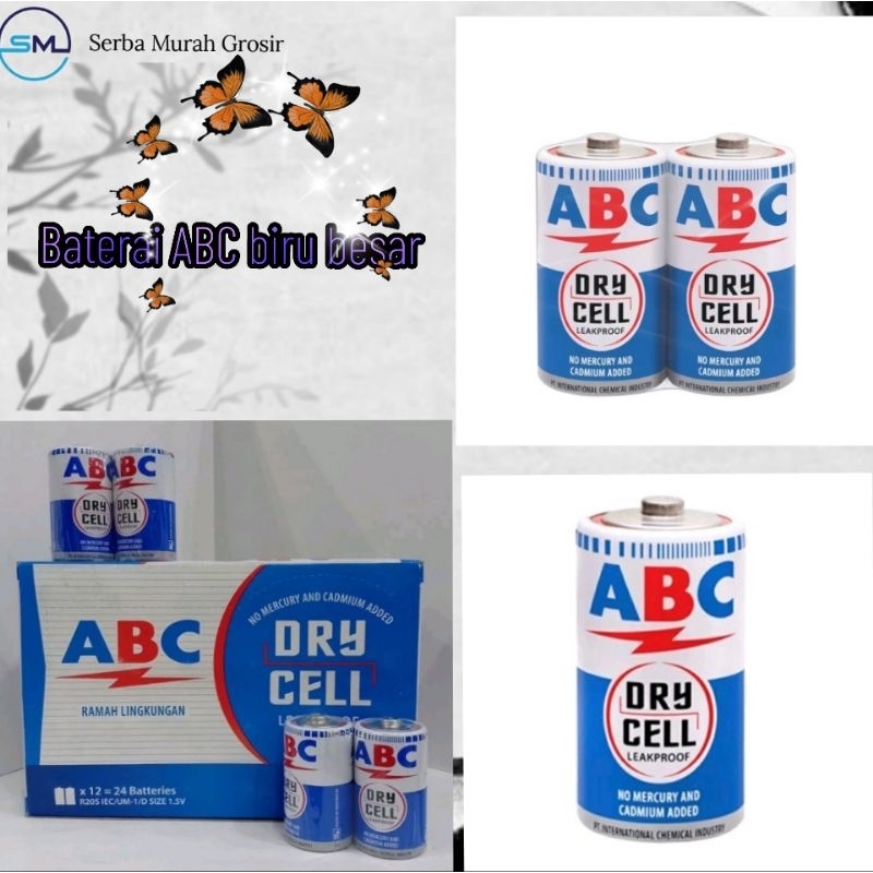 Jual Baterai ABC/baterai senter/baterai ABC biru besar (pcs) | Shopee ...