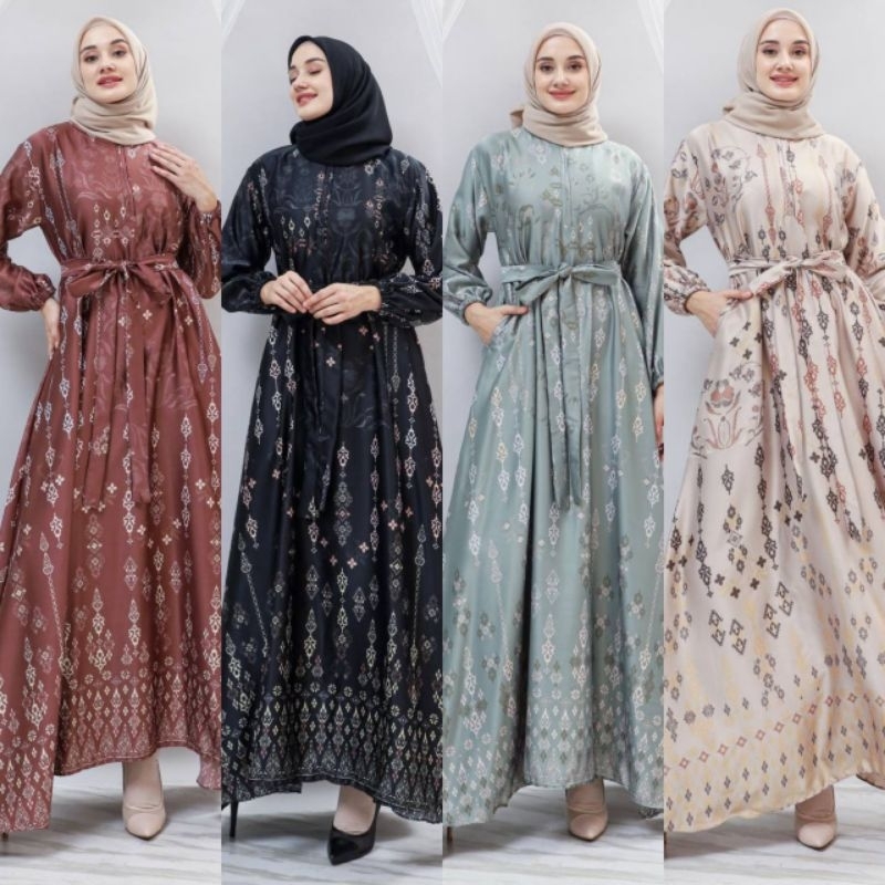 Jual NOA - Gamis Tali Lepas Mahkota Dress Lonceng Terbaru Gamis Lebaran ...