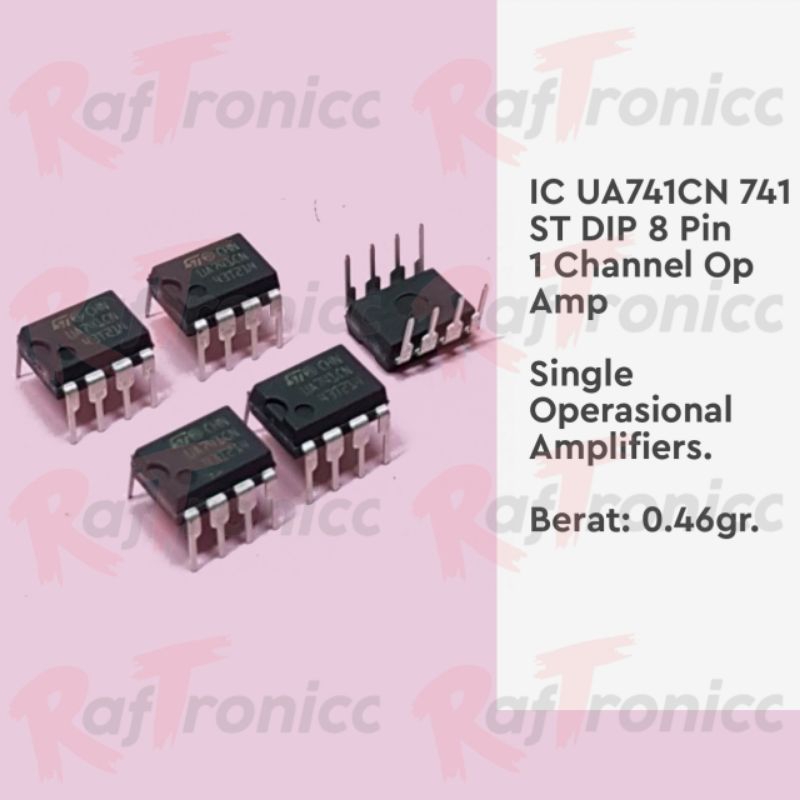 Jual IC UA741CN 741 ST DIP 8 Pin 1 Channel Op Amp | Shopee Indonesia