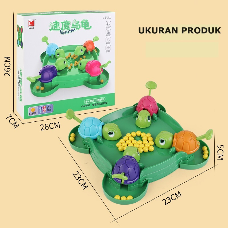 Jual (STOK TERBATAS) Hungry Turtle Game/Pacman game/Mainan Edukasi Bentuk Kura-Kura Makan Kacang ...