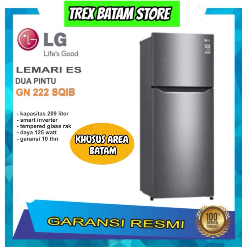 Jual KULKAS LEMARI ES LG 2 PINTU GN 222 SQIB 225 Liter GARANSI RESMI ...
