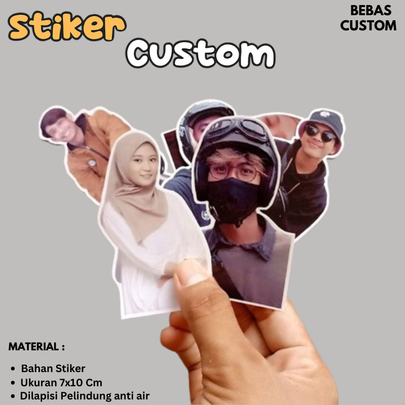 Jual [Bebas Custom] Stiker Wajah custom gambar suka-suka sticker bisa ...