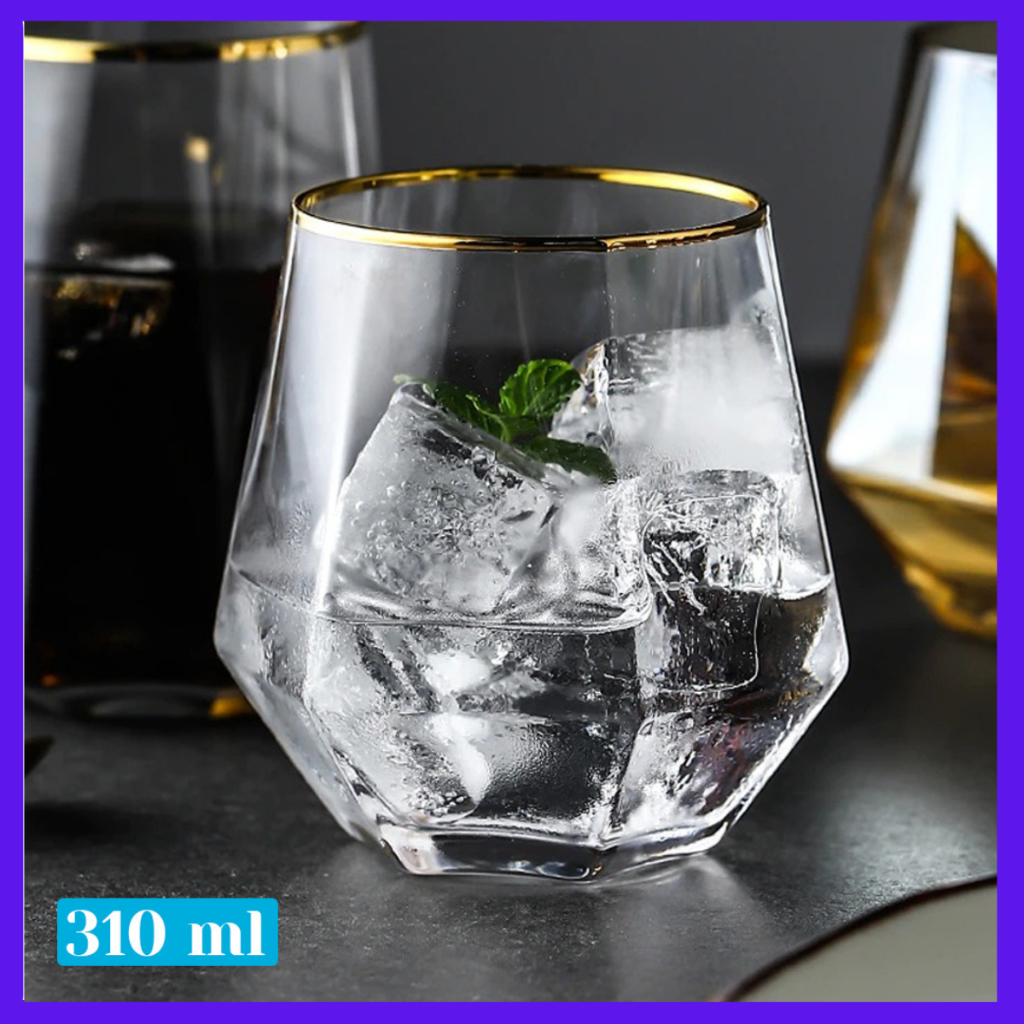 Jual Gelas Cangkir Coffee Milk Tea Geometry Diamond Crystal Glass Cup ...