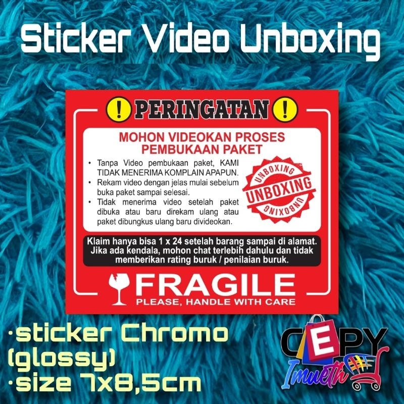 Jual Stiker FRAGILE & Video unboxing | Shopee Indonesia
