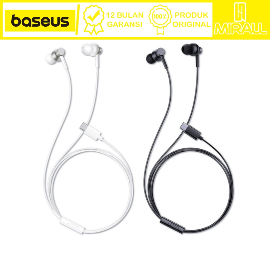 Jual Baseus Encok CZ11 Wired Earphone USB TYPE C Audio Headset with Mic ...
