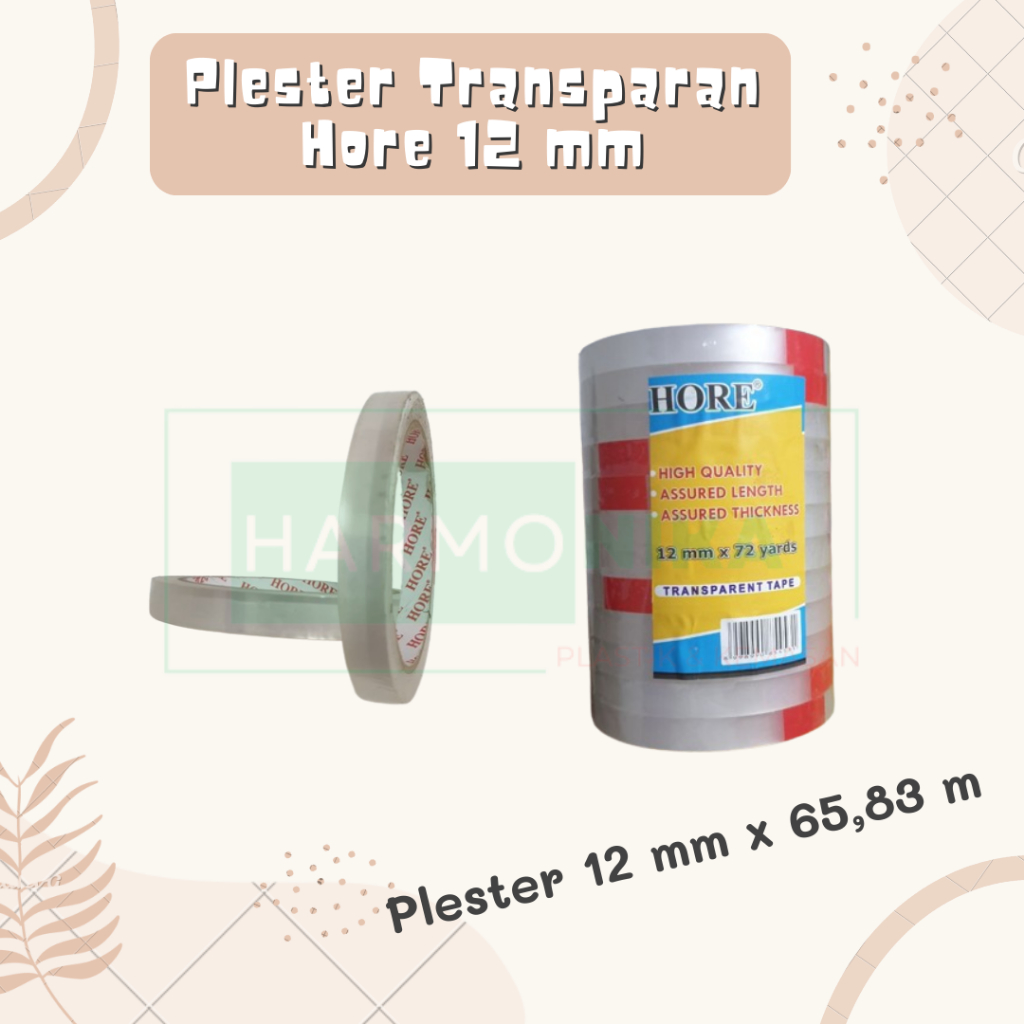Jual Plester Bening / Plester Transparan Hore Ukuran 12 mm tape ...