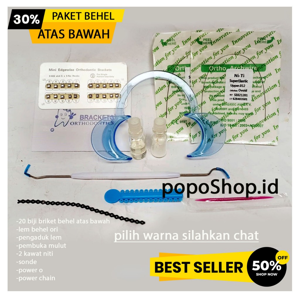 Jual paket behel lengkap atas bawah | Shopee Indonesia