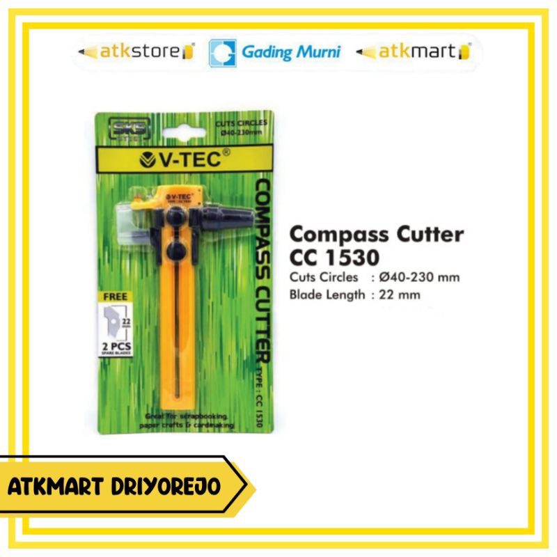 Jual V-TEC COMPASS CIRCLE CUTTER CC-1530 - PEMOTONG COMPAS CUTTER BULAT ...