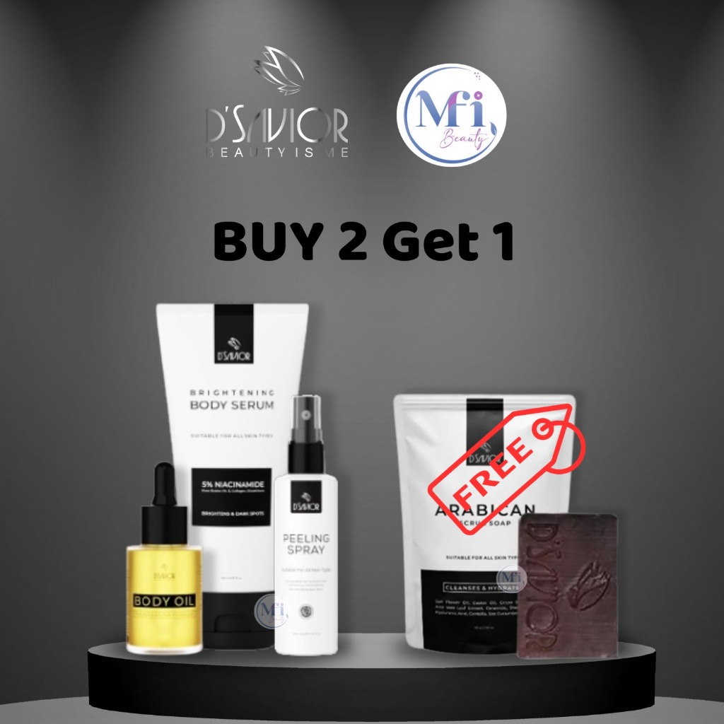 Jual PAKET DSAVIOR SERIES | BRIGHTENING BODY SERUM | PEELING SPRAY ...