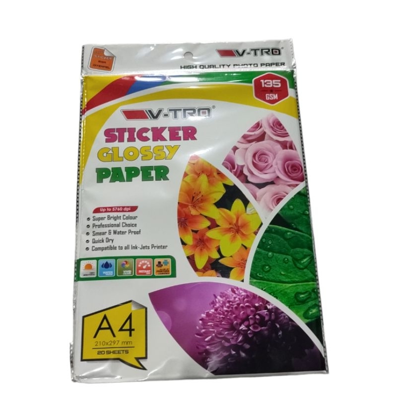Jual Kertas Photo Sticker Murah ||Glossy Photo Sticker Premium Paper ...