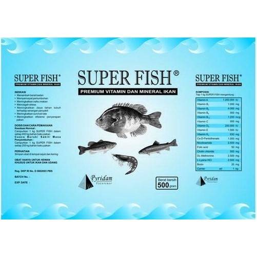 Jual Suplemen untuk Bahan Pakan - SUPER FISH (multivitamin dan asam ...