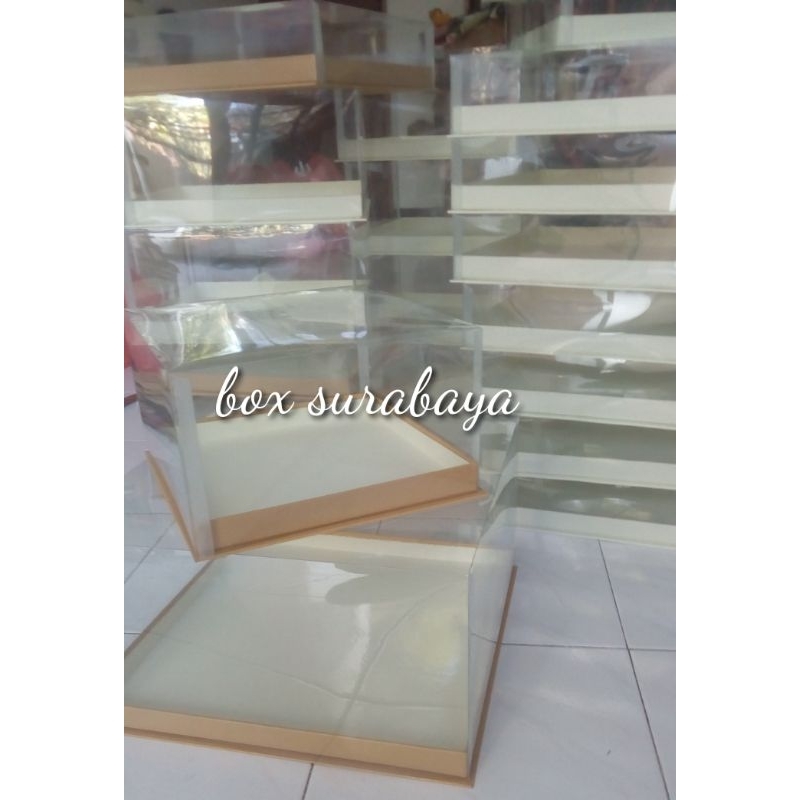 Jual Box mika /Hardbox mika premium 25 x 25 x 15 packaging kemasan kue ...