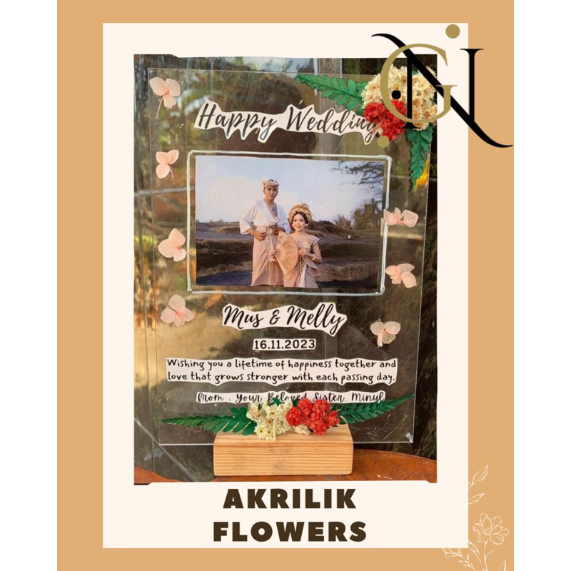 Jual AKRILIK FLOWERS| Acrylic Gift | Kado Akrilik | Akrilik Stand Kayu ...