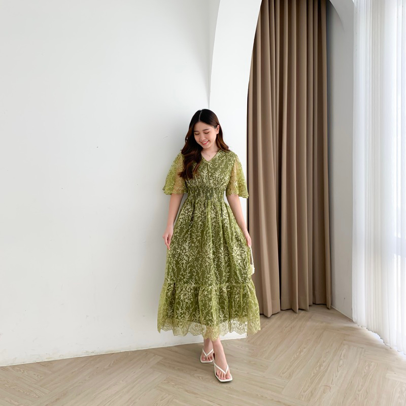 Jual Merry Long Dress | Baju Dress Natal Christmas Maroon Emerald Green ...