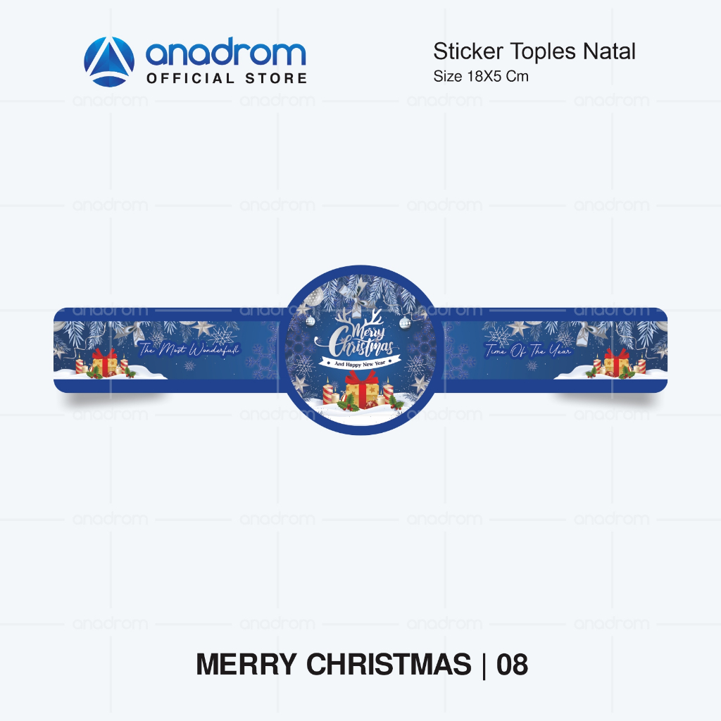 Jual Sticker Label Panjang Toples kue Natal I Sticker Segel Toples Kue ...