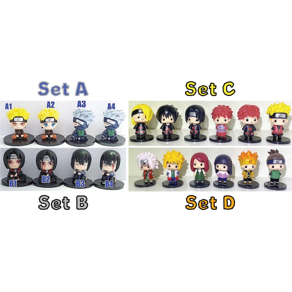 Jual Action figure Naruto chibi isi 4 pcs topper kue miniatur anime ...