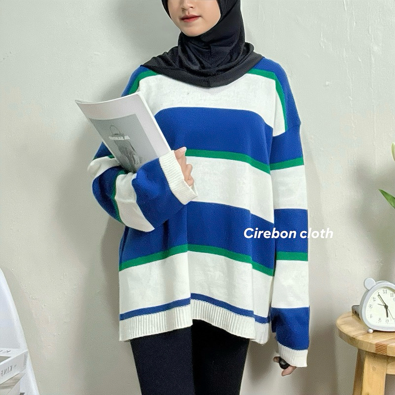 Jual Cirebon Cloth - Malika Sweater Rajut Oversize Motif Blaster ... Jual Cirebon Cloth - Malika Sweater Rajut Oversize Motif Blaster ...