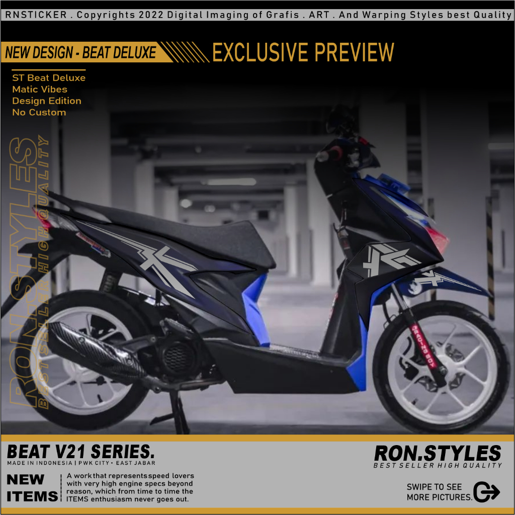 Jual BTV21 CUTTING STICKER STRIPING VARIASI BEAT DELUXE STRIPING ...