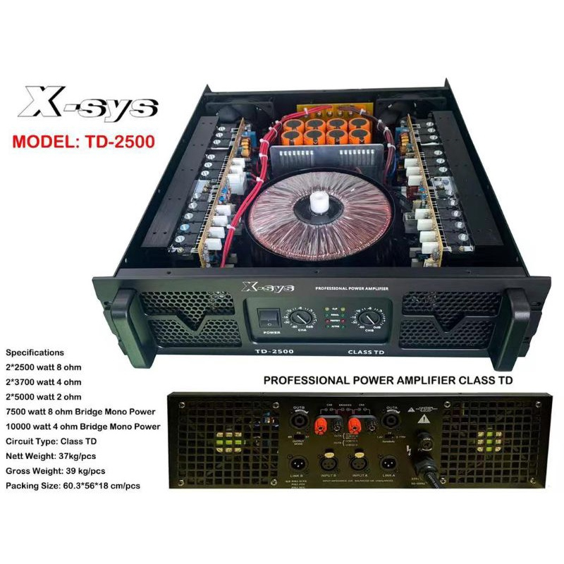 Jual X-Sys Power Amplifier TD-2500 TD2500 TD 2500 -Profesional ...