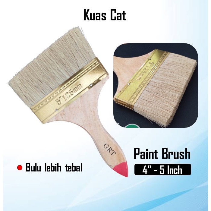 Jual Kuas Koas Cat Tembok Dinding Serbaguna Ukuran 4 Inch 5 Inch ...