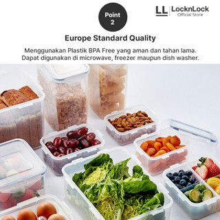 Jual LocknLock Classic Kotak Makan Rectangular Short 550ml - HPL815 | Shopee Indonesia