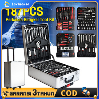 Jual Tool Kit 187 PCS 1/2 1/4 Inci Kunci Sok Set Socket Wrench Pas Sok Set Pekerjaan Mobil Tool ...