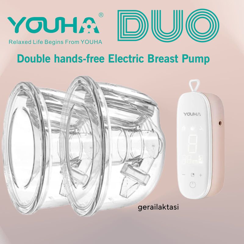 Jual YOUHA DUO Double Hands Free Electric Breast Pump | Shopee Indonesia