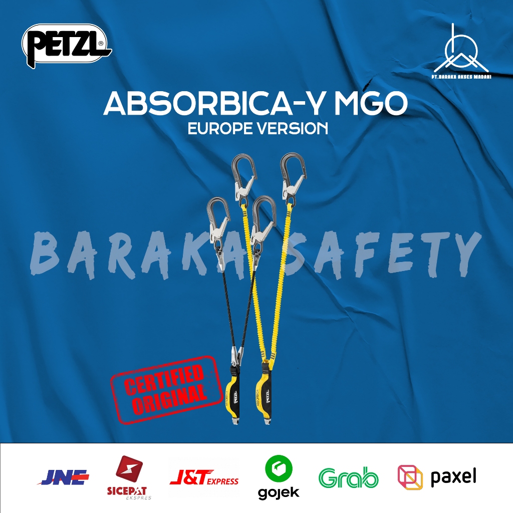 Jual PETZL ABSORBICA - Y MGO Double Lanyard with Integrated Energy Absorber and MGO Connectors ...
