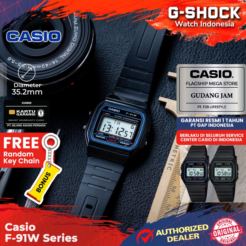 Jual Casio Jam Tangan Original General F-91W | Shopee Indonesia