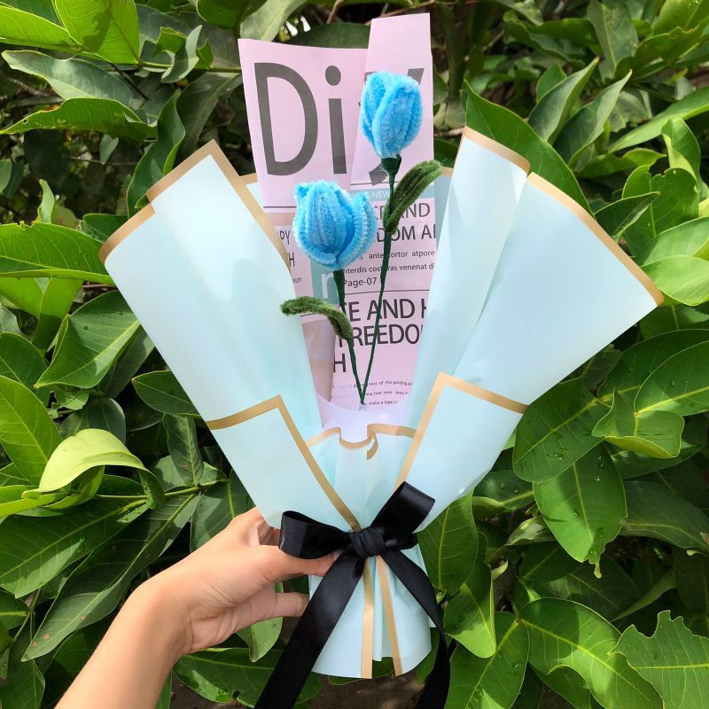 Jual Bucket bunga Hand bouquet bunga kawat bulu | Shopee Indonesia