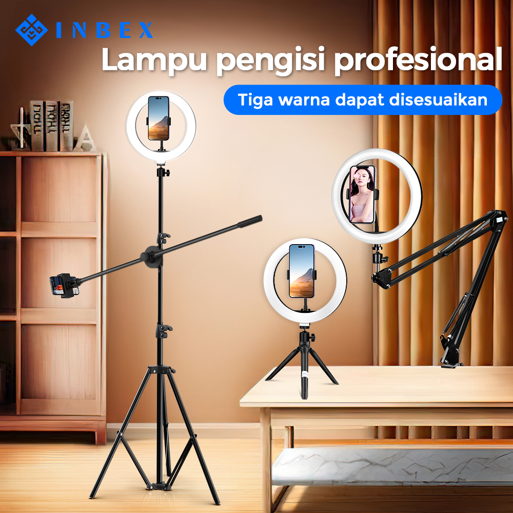 Jual INBEX Ring Light+Phone Stand For Fill Light Fotografi Livestream ...