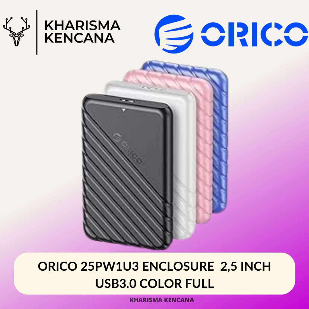 Jual ORICO 25PW1U3 ENCLOSURE 2,5 INCH USB3.0 COLOR FULL | Shopee Indonesia