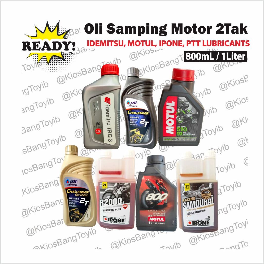 Jual Oli Samping Motor 2T 2 Tak IPONE R2000 MOTUL 510 800 IDEMITSU PTT ...