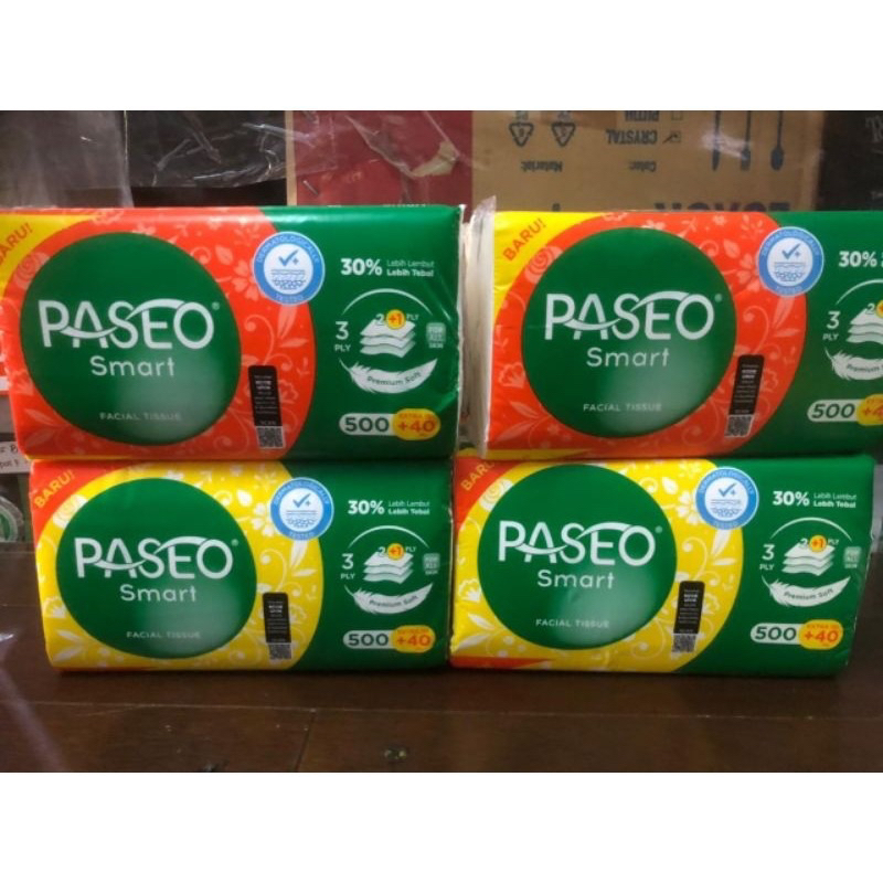 Jual TISSUE PASEO SMART FACIAL TISSUE 250 SHEETS 1 PAKET 4 PACK TISSU ...
