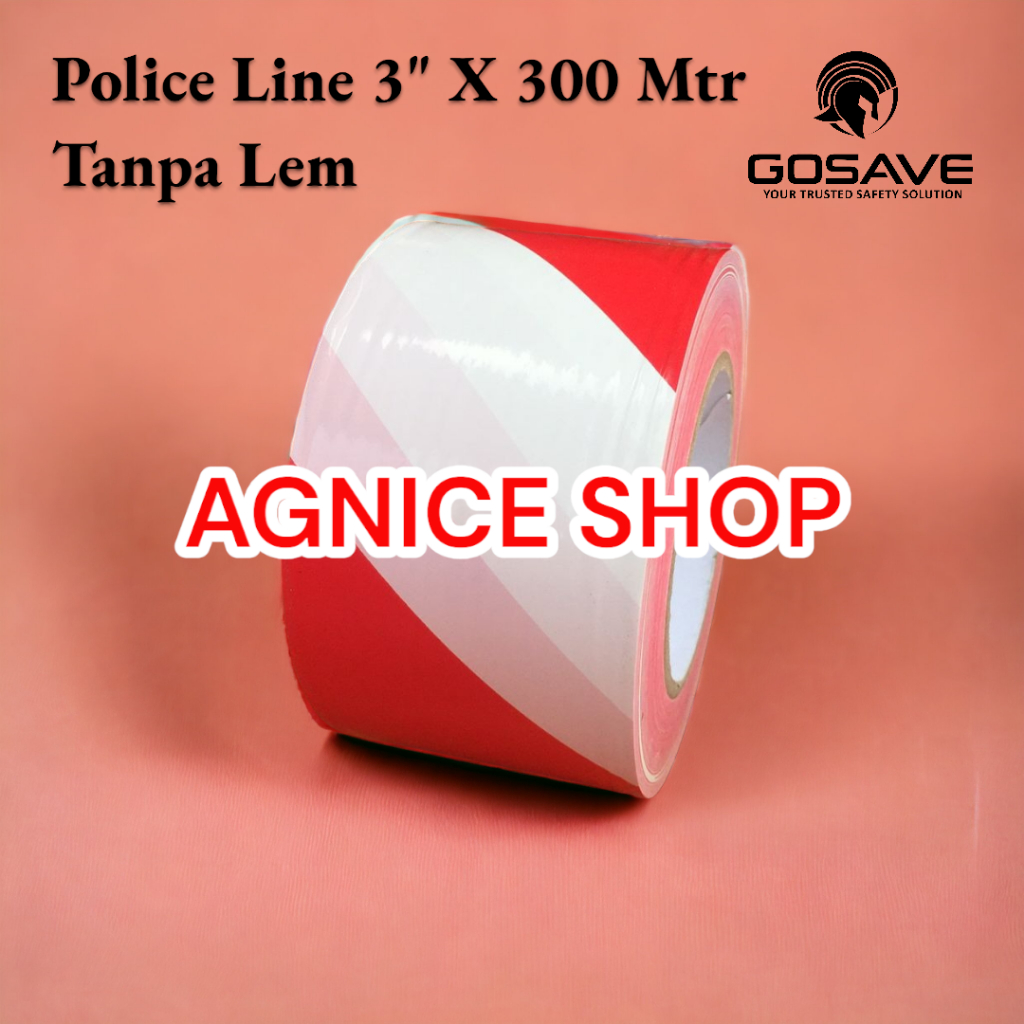 Jual Police Line 3 Inch x 300 Meter MERAH PUTIH Barricade Tape. Garis ...