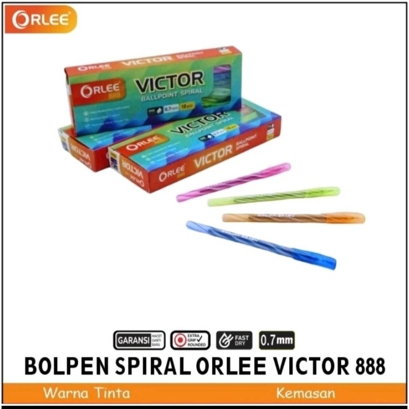Jual pulpen / ballpoint / pen ulir orlee victor | Shopee Indonesia